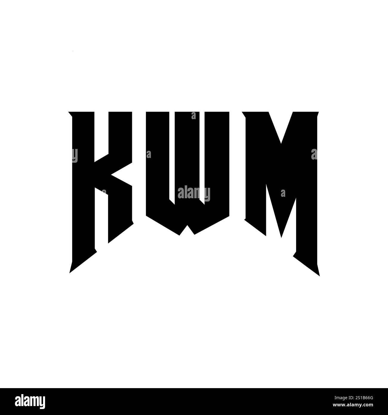 KWM letter logo design for technology company. KWM logo design black and white color combination ...
