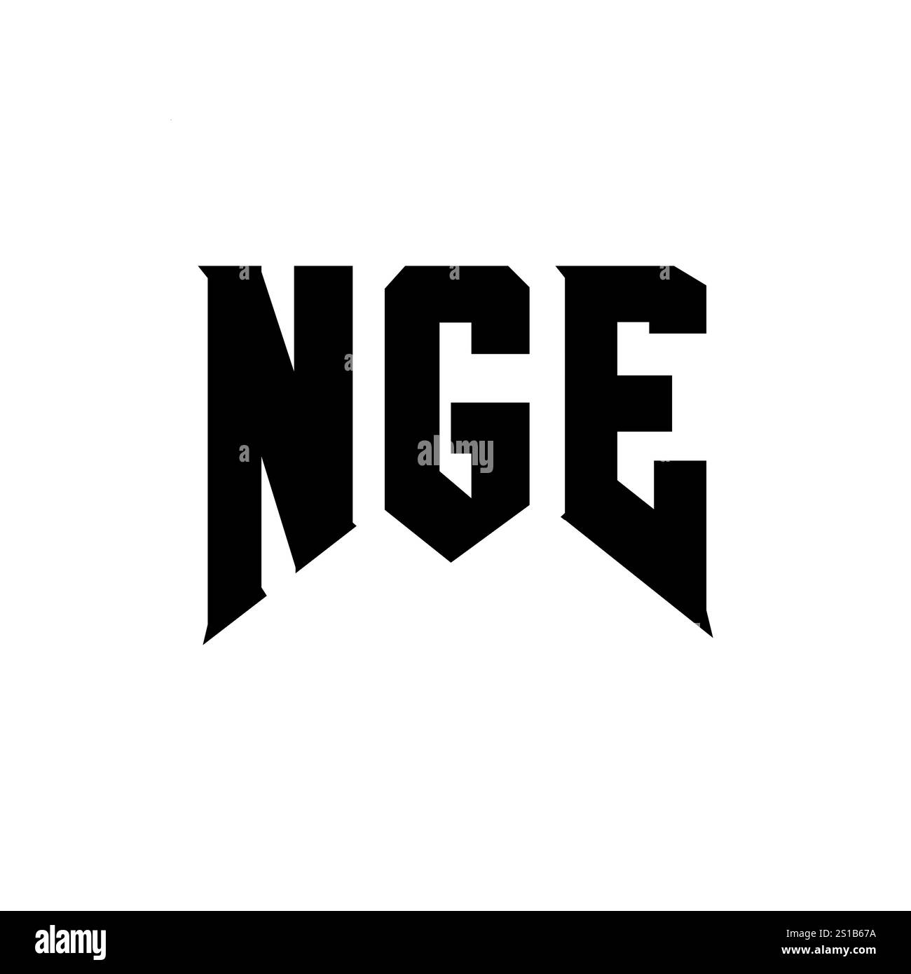 NGE letter logo design for technology company. NGE logo design black ...