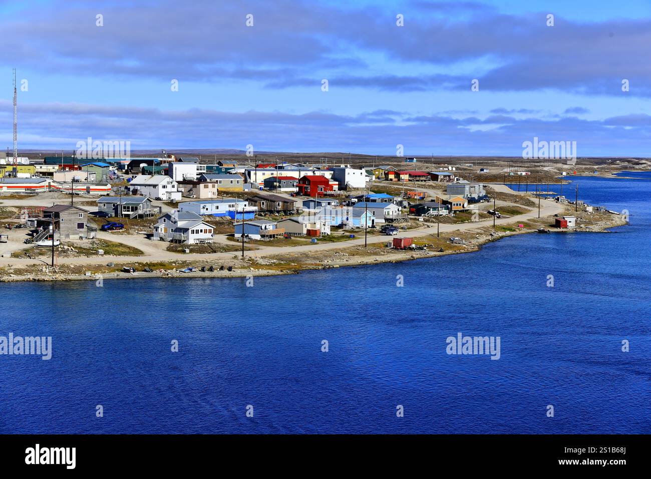 Itqaumavic, an Inuit village on the arctic border, Canada, during the ...