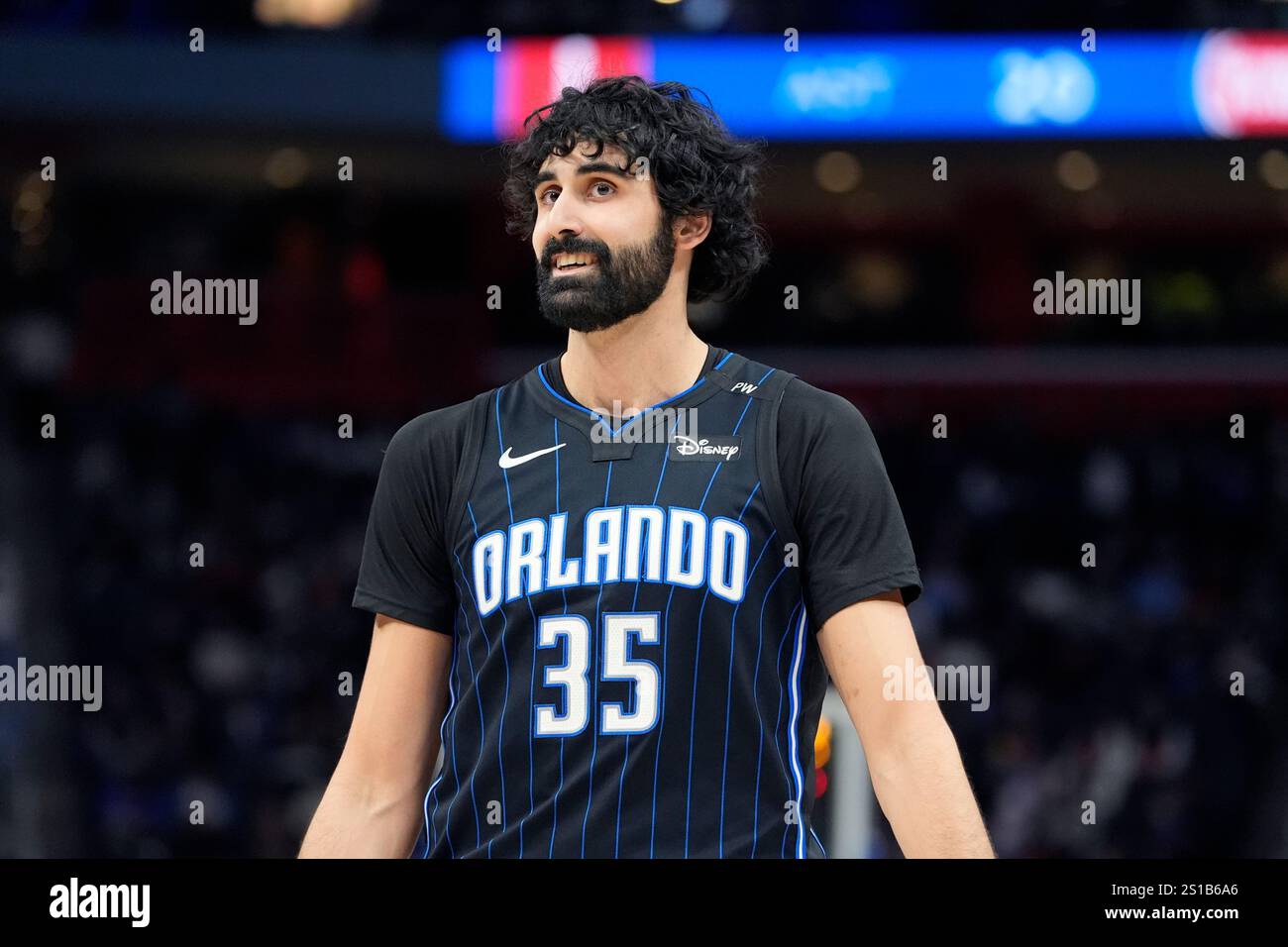 Orlando Magic center Goga Bitadze on the court during the second half ...