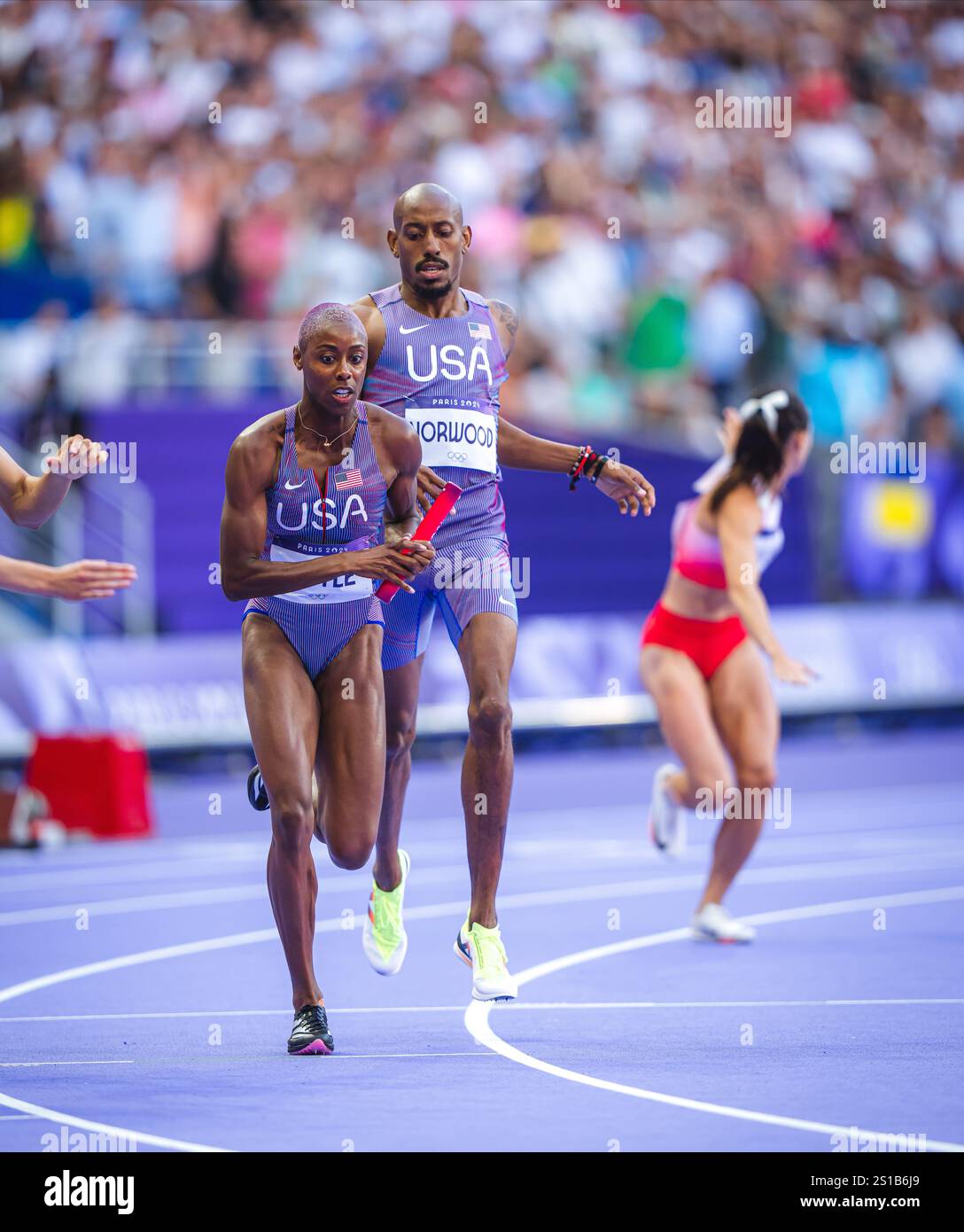 Shamier Little participating in the 4X400 meters relay mixed at the ...