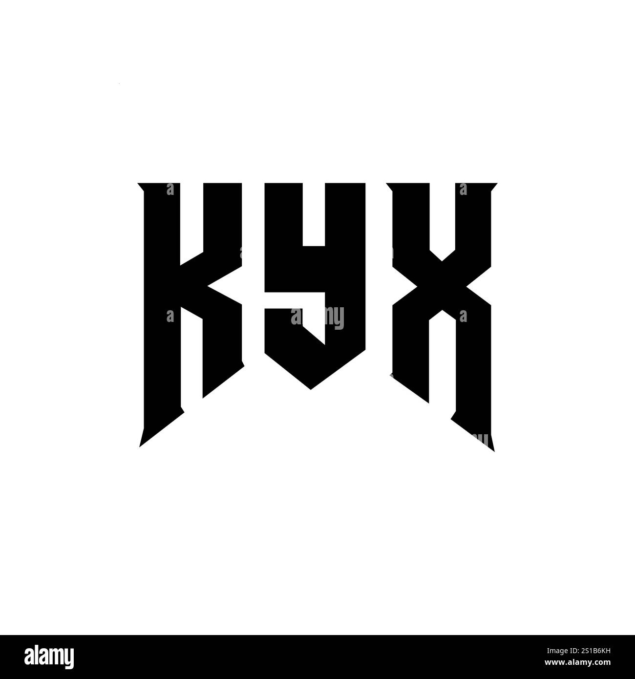 KYX letter logo design for technology company. KYX logo design black ...