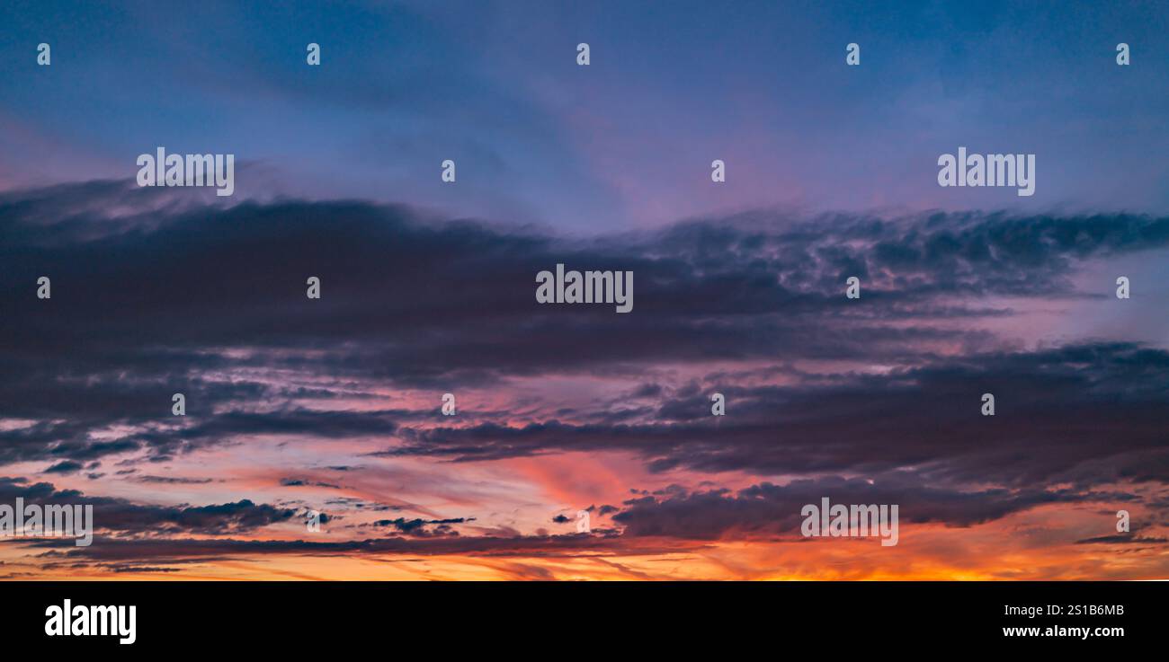 Sunrise sky background. Dramatic scenery sunset. Sky with clouds in ...