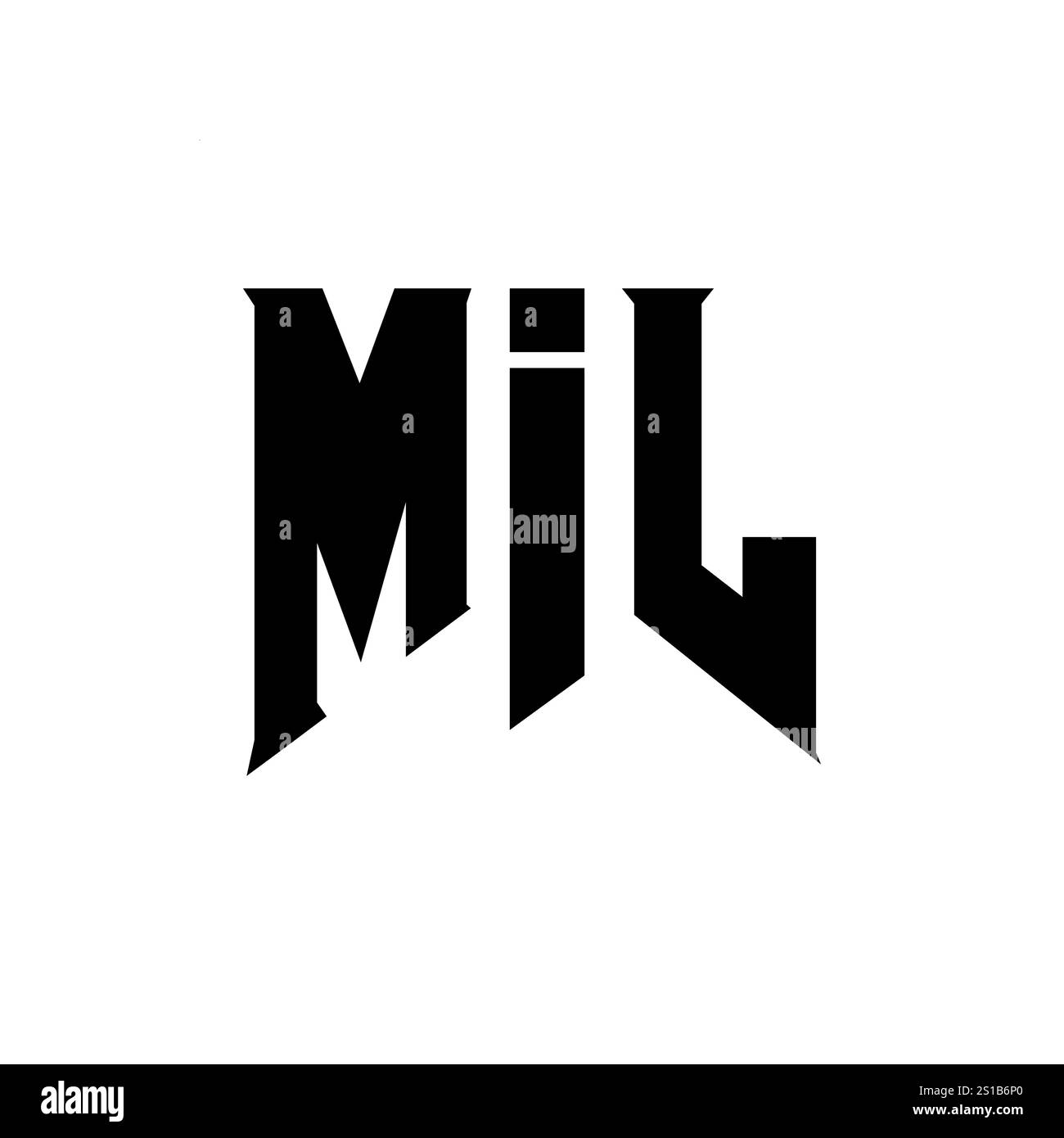 MIL letter logo design for technology company. MIL logo design black ...