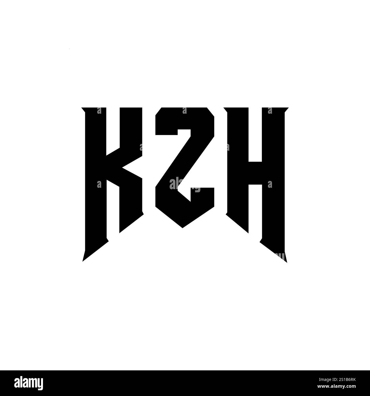 KZH letter logo design for technology company. KZH logo design black ...