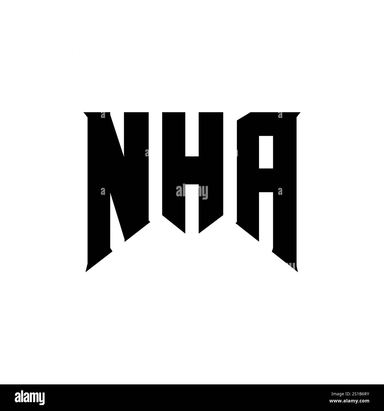 NHA letter logo design for technology company. NHA logo design black ...