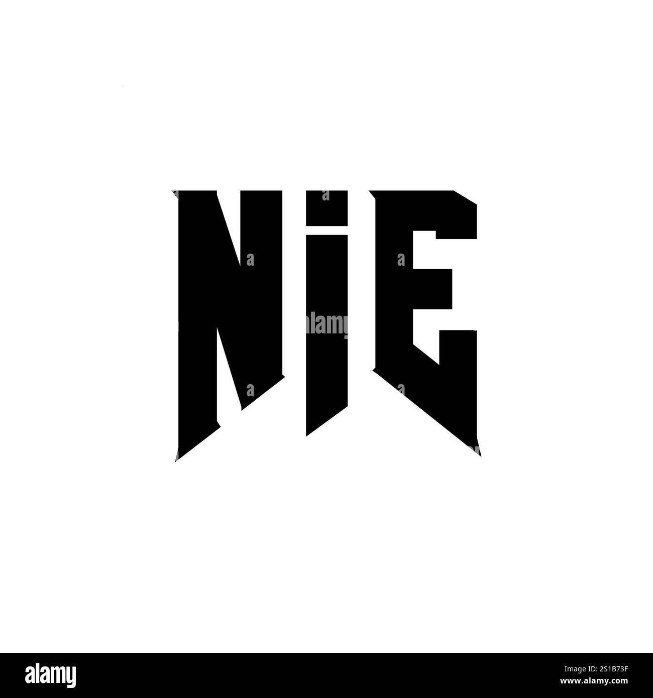 NIE letter logo design for technology company. NIE logo design black ...
