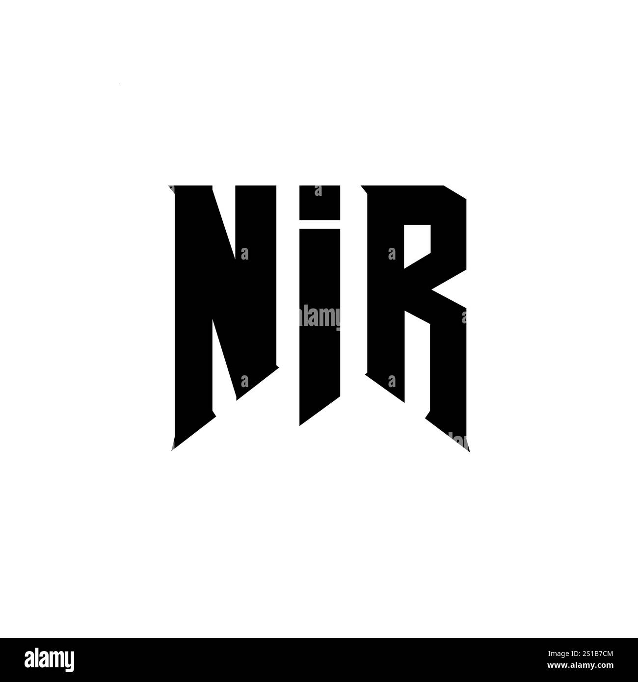NIR letter logo design for technology company. NIR logo design black ...