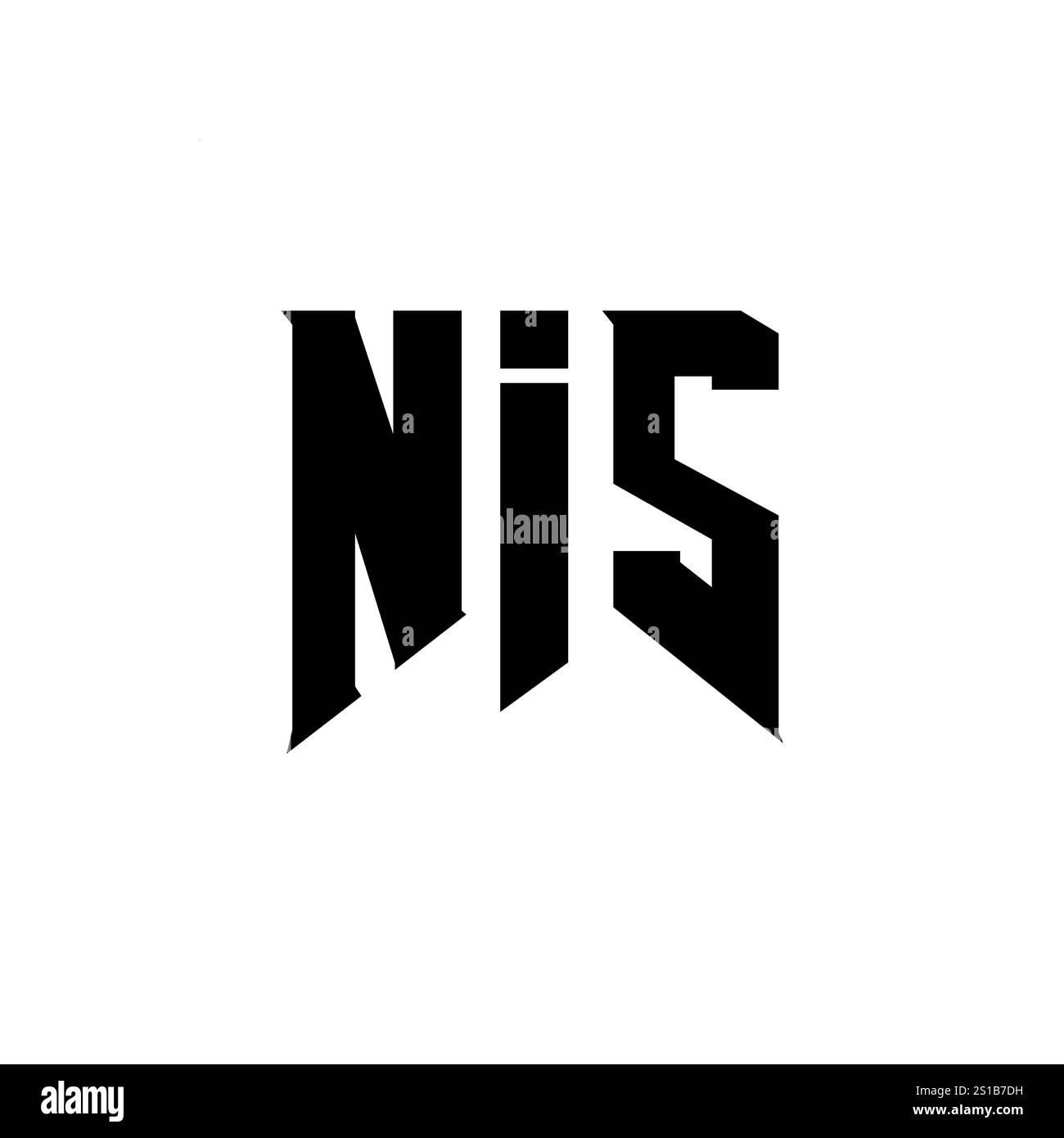 NIS letter logo design for technology company. NIS logo design black ...
