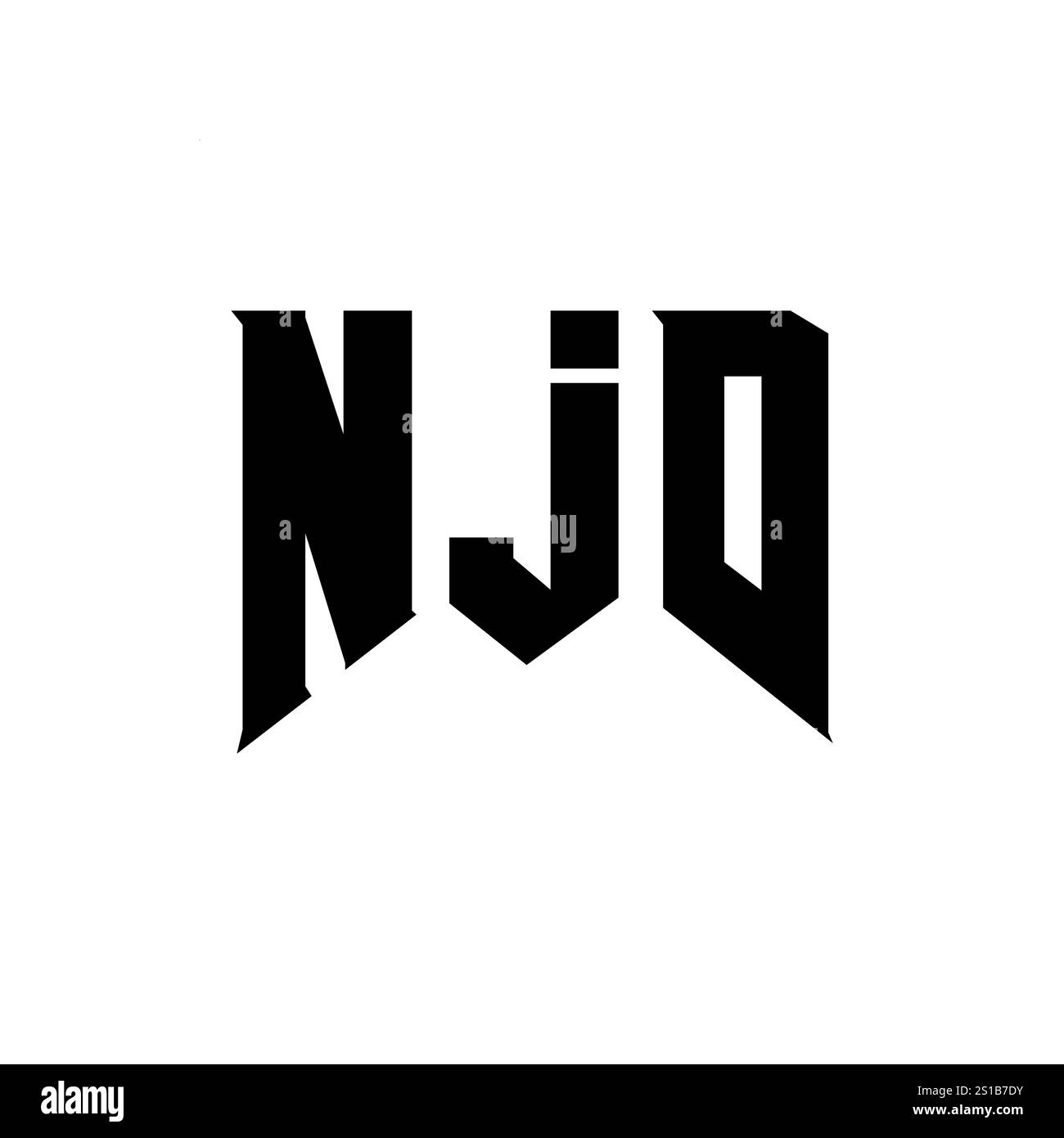 NJD letter logo design for technology company. NJD logo design black ...