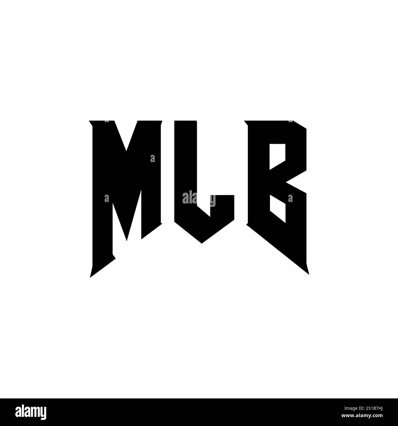 MLB letter logo design for technology company. MLB logo design black ...