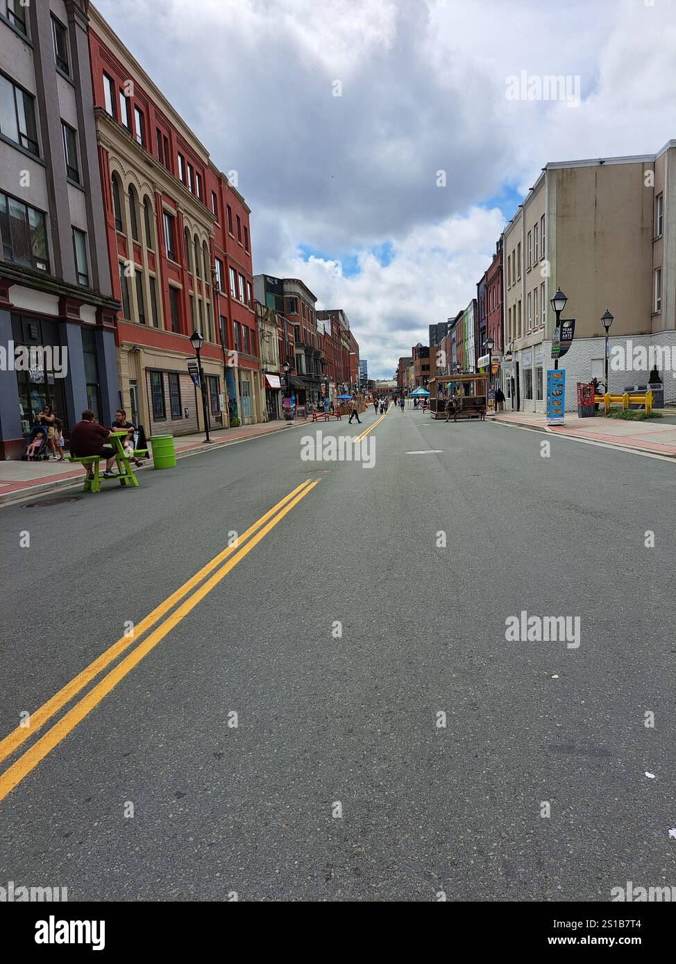 Downtown pedestrian mall on Water Street in St. John's, Newfoundland ...