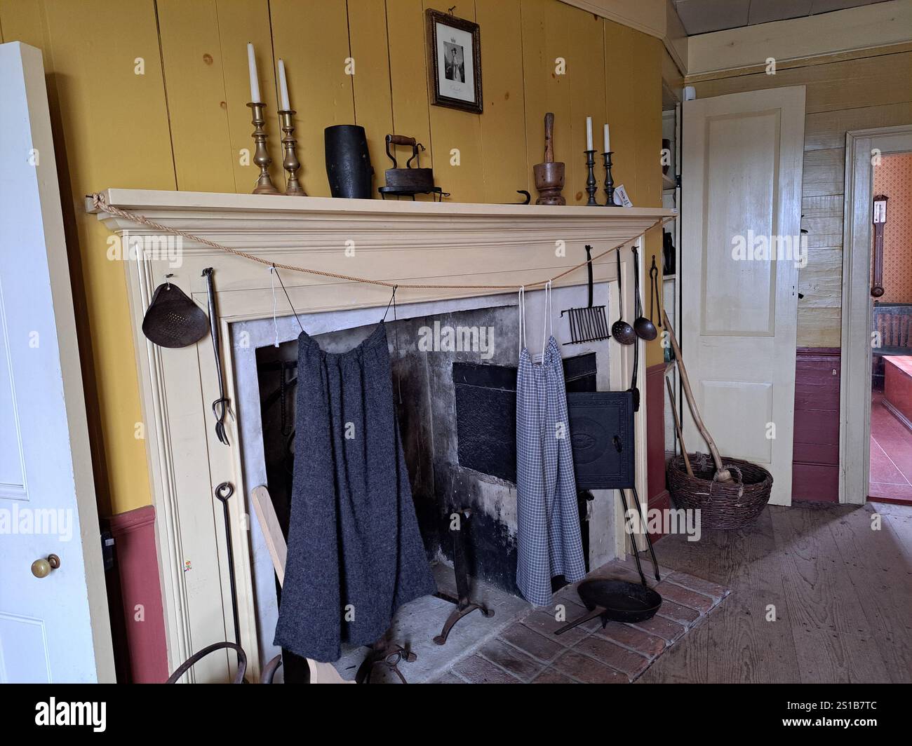 Fireplace inside Heritage Lighthouse at Cape Spear Lighthouse National ...