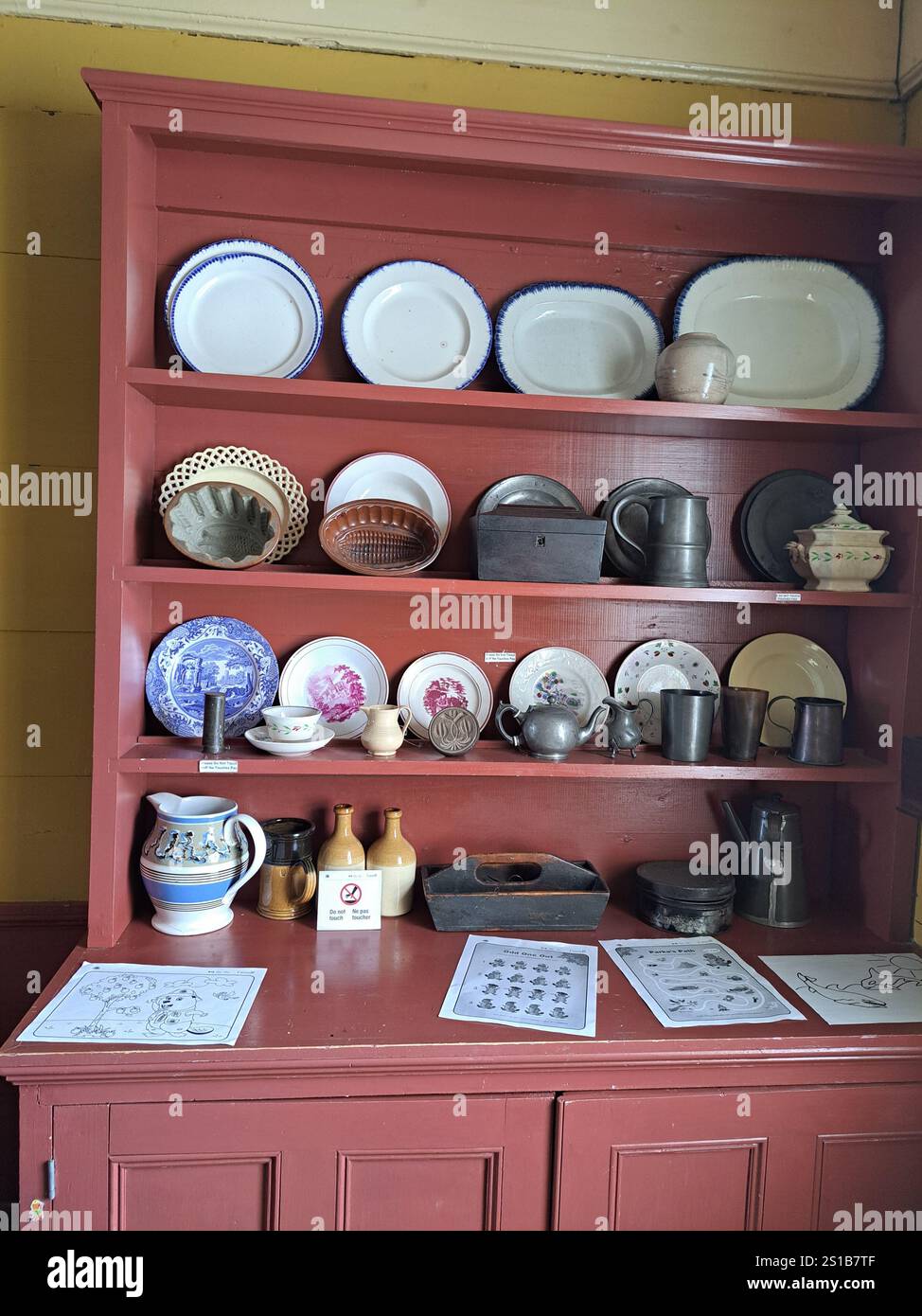 China cabinet inside Heritage Lighthouse at Cape Spear Lighthouse ...
