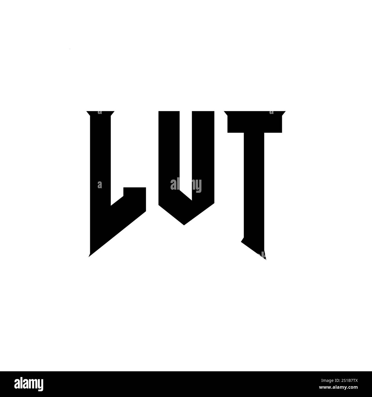 LUT letter logo design for technology company. LUT logo design black ...