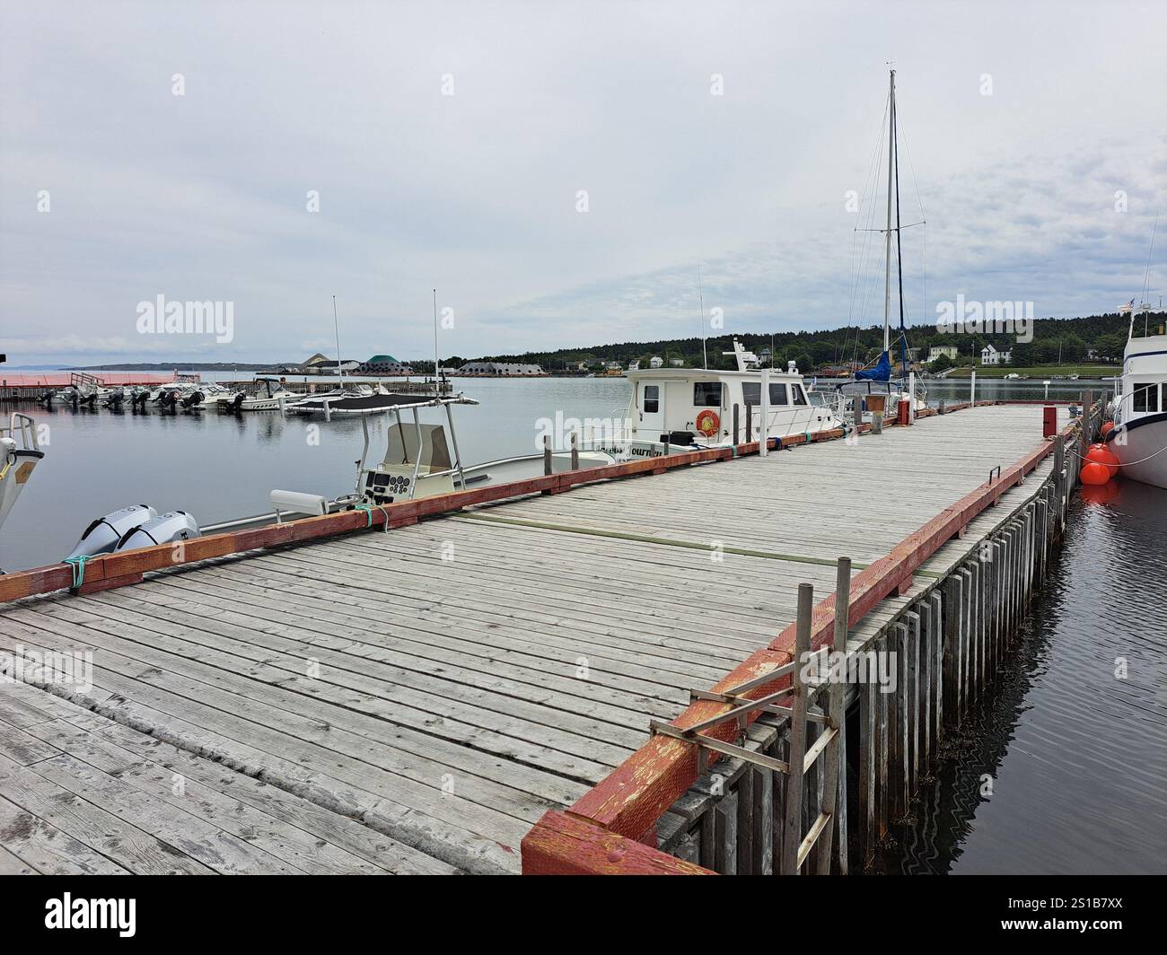 Fishing boats tied up at Veterans Quay on Water Street in Bay Roberts ...