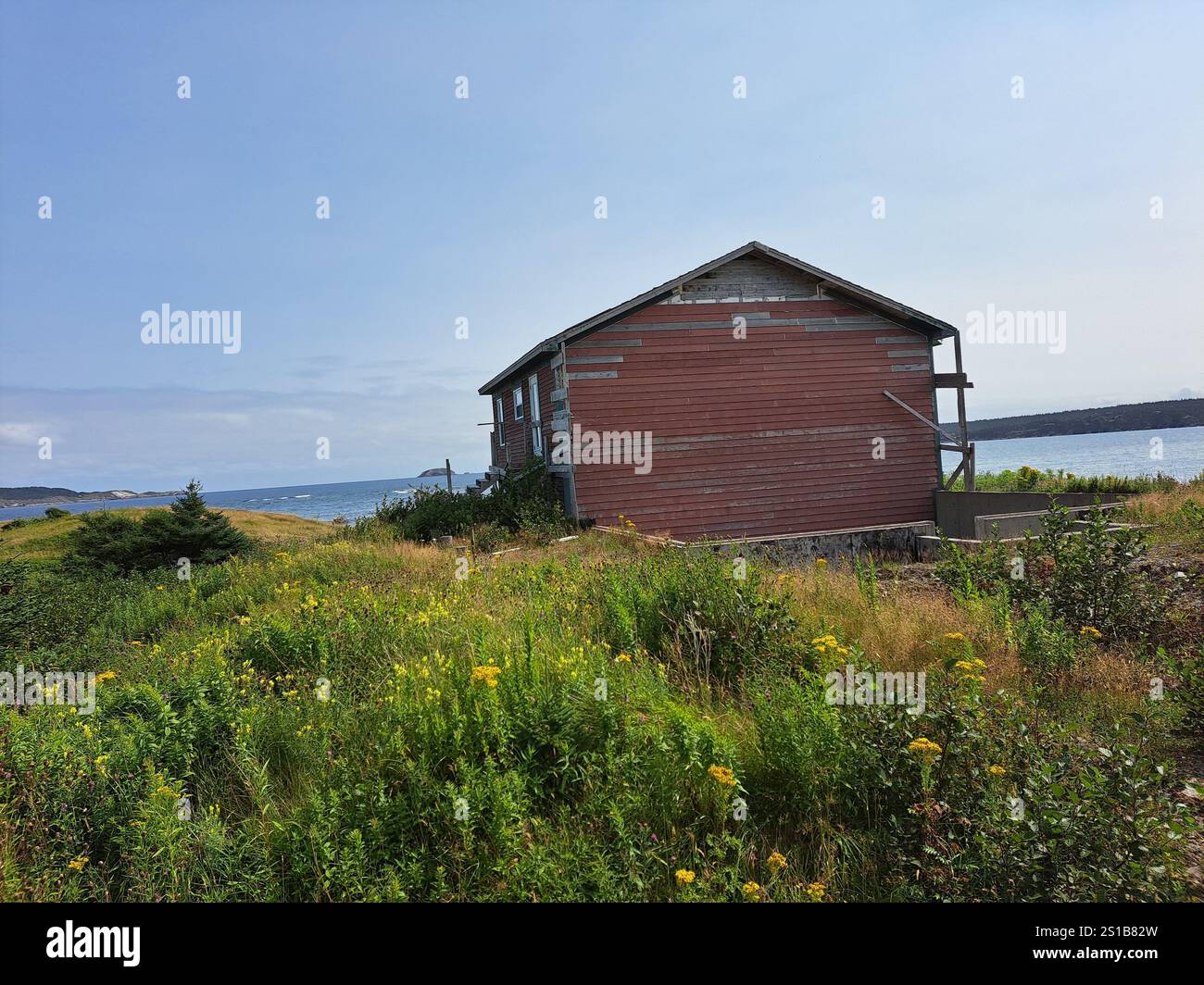 Abandoned dilapidated wooden red fixer upper by the beach in Witless ...
