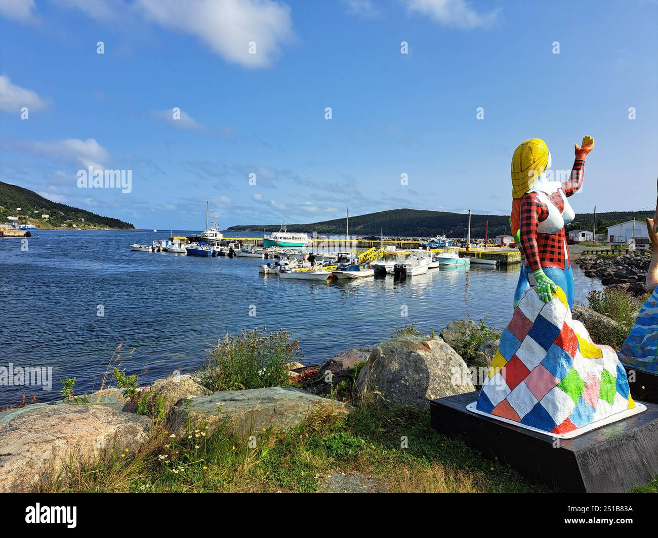 O'Brien's red mermaid statue in Bay Bulls, Newfoundland & Labrador ...