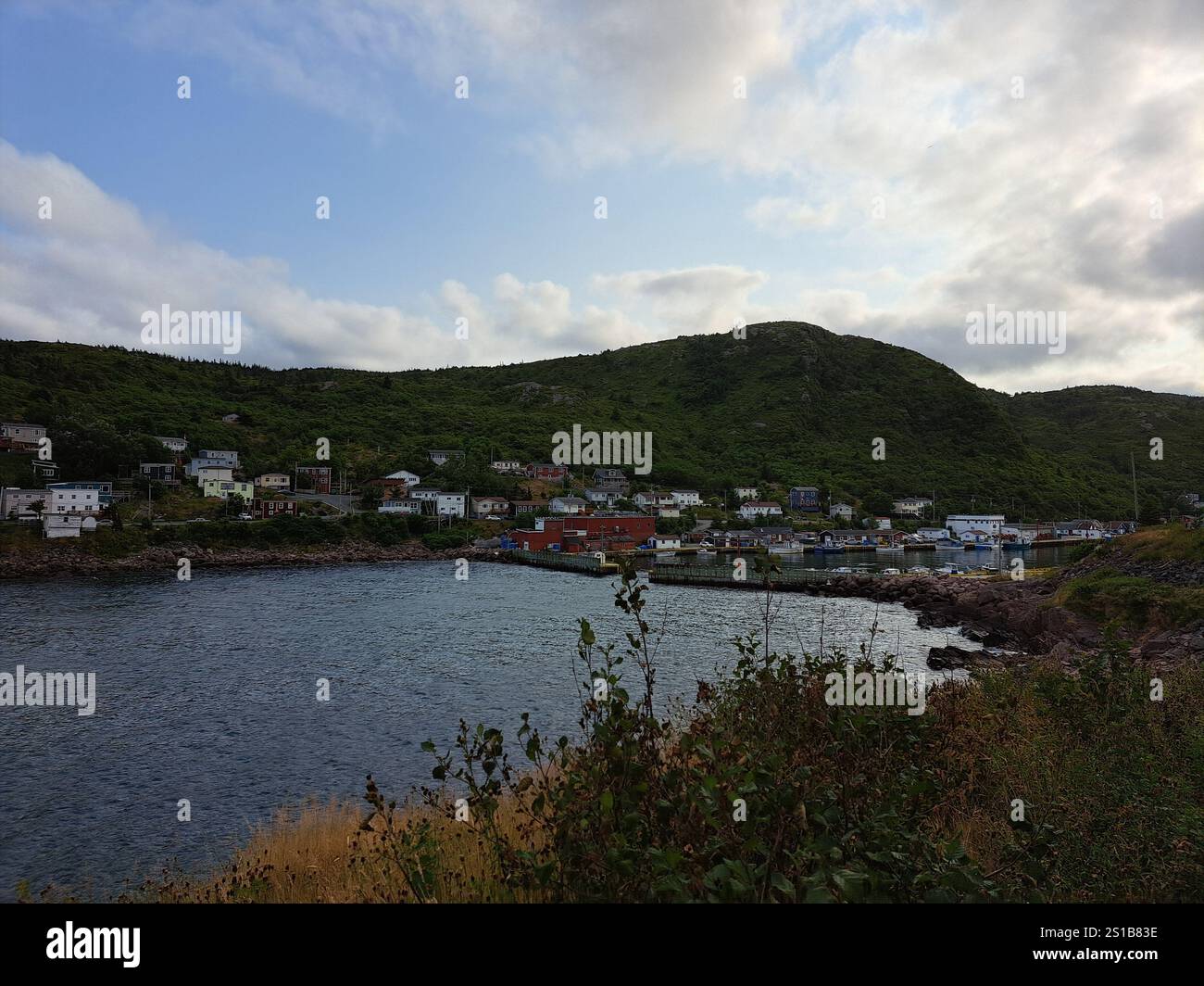 View of the breakwater in Petty Harbour-Maddox Cove, Newfoundland ...