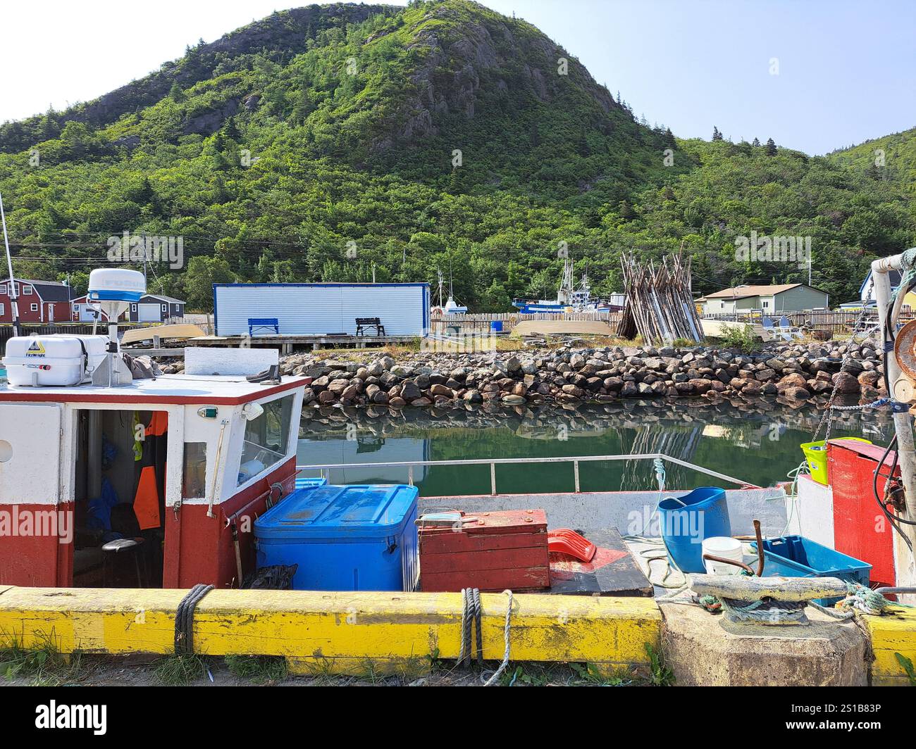 Primitive stick shelter in Petty Harbour–Maddox Cove, Newfoundland ...