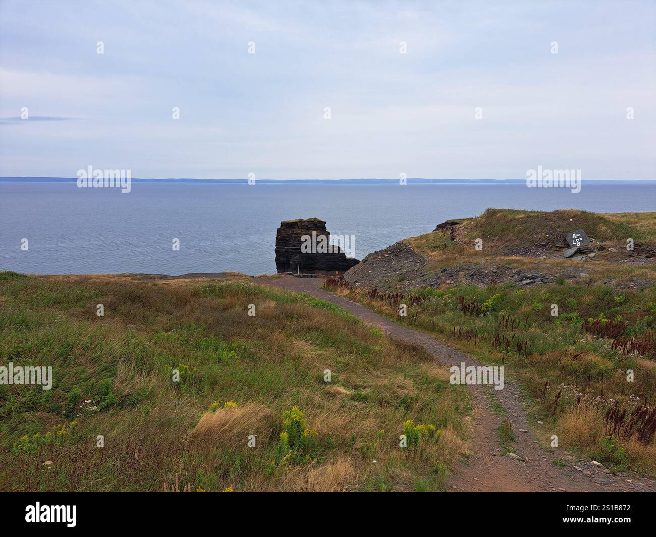 Sea stack at Grebe’s Nest in Wabana, Bell Island, Newfoundland ...