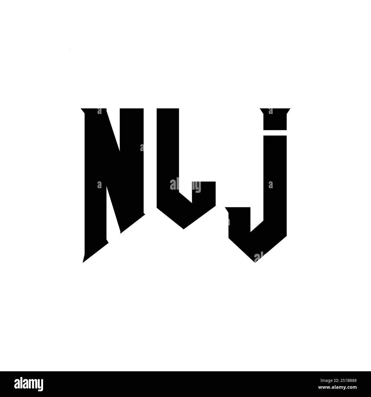 NLJ letter logo design for technology company. NLJ logo design black ...