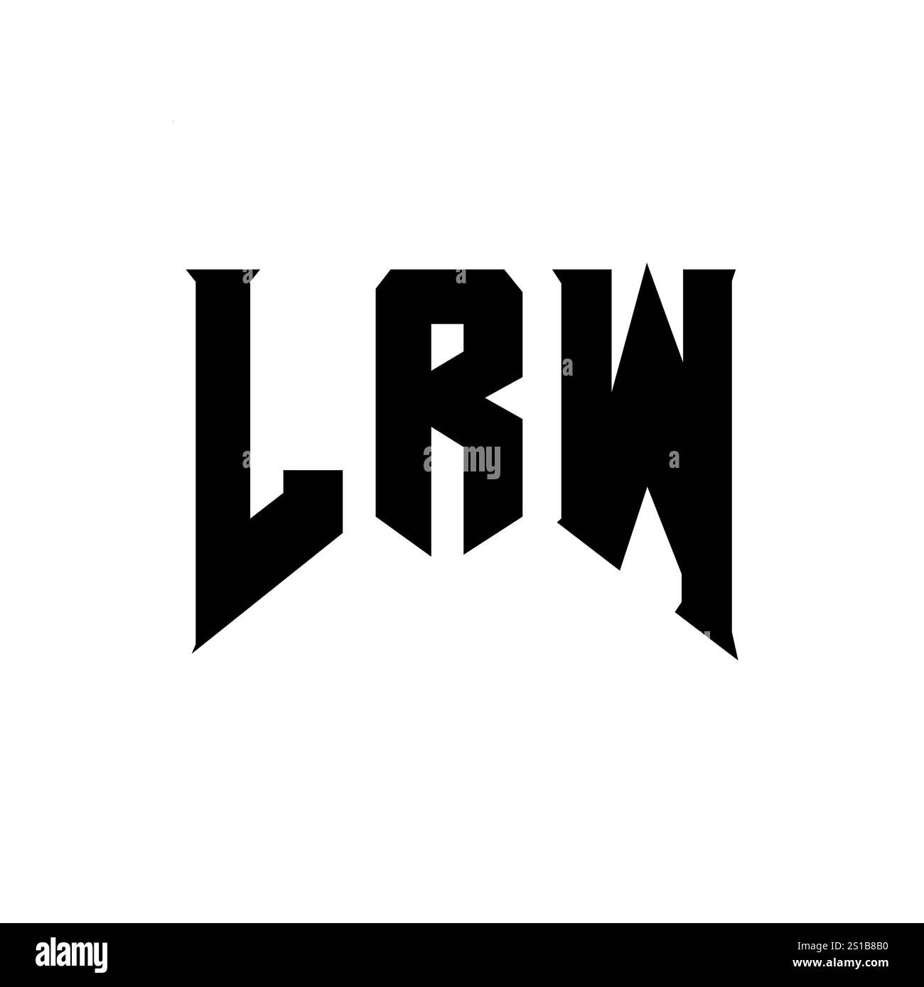 LRW letter logo design for technology company. LRW logo design black and white color combination ...
