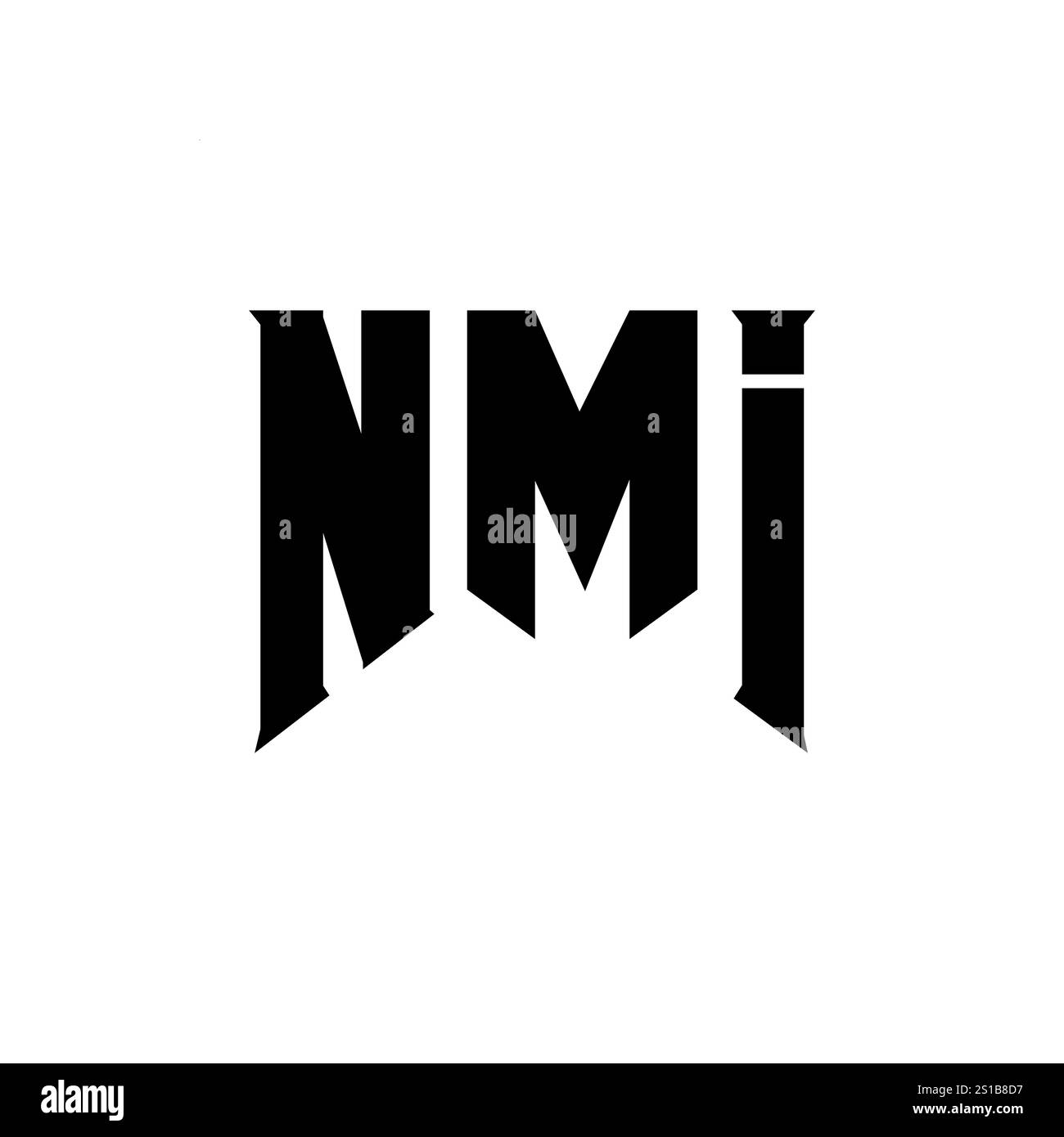 NMI letter logo design for technology company. NMI logo design black ...