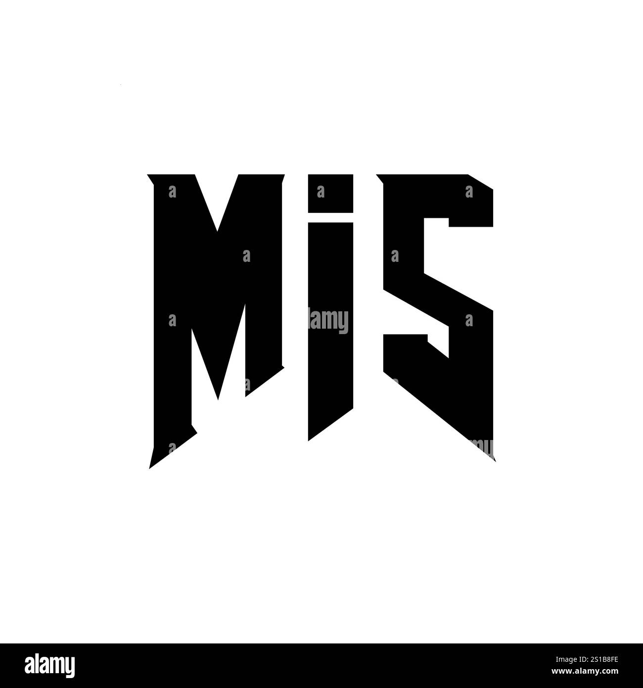 MIS letter logo design for technology company. MIS logo design black and white color combination ...