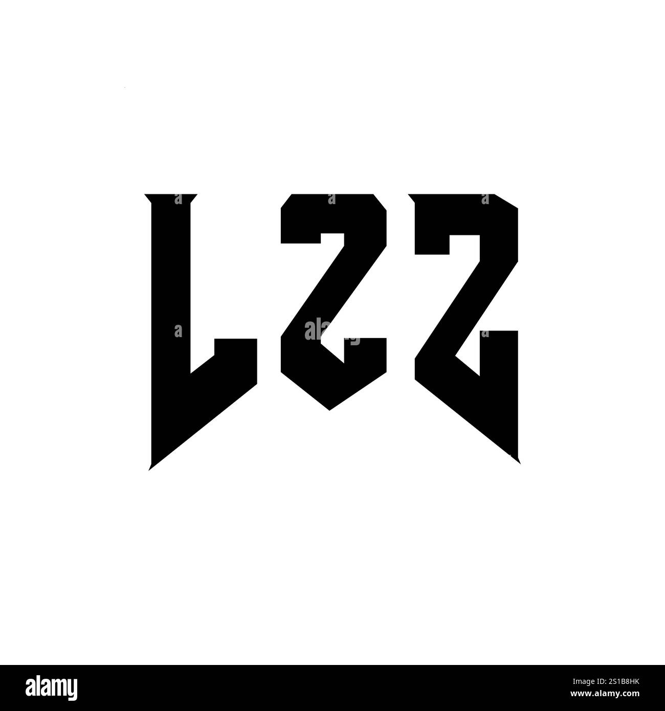 LZZ letter logo design for technology company. LZZ logo design black and white color combination ...