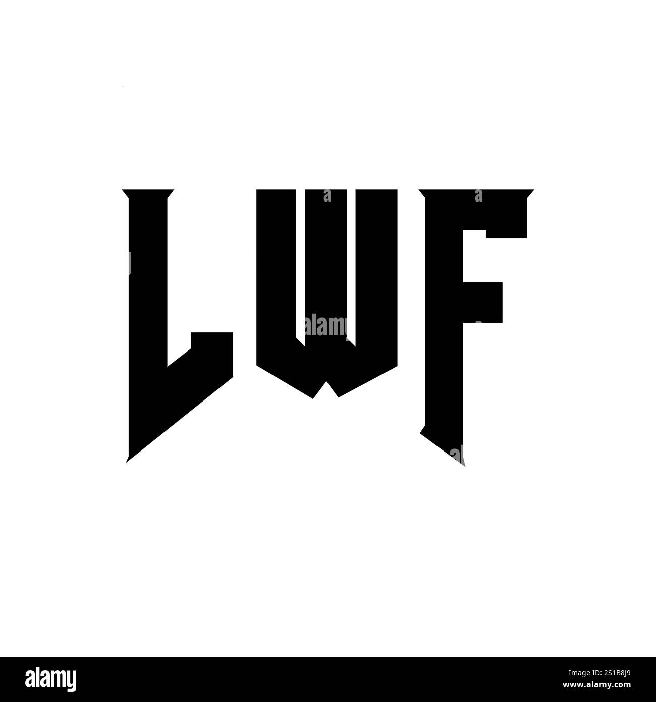LWF letter logo design for technology company. LWF logo design black ...