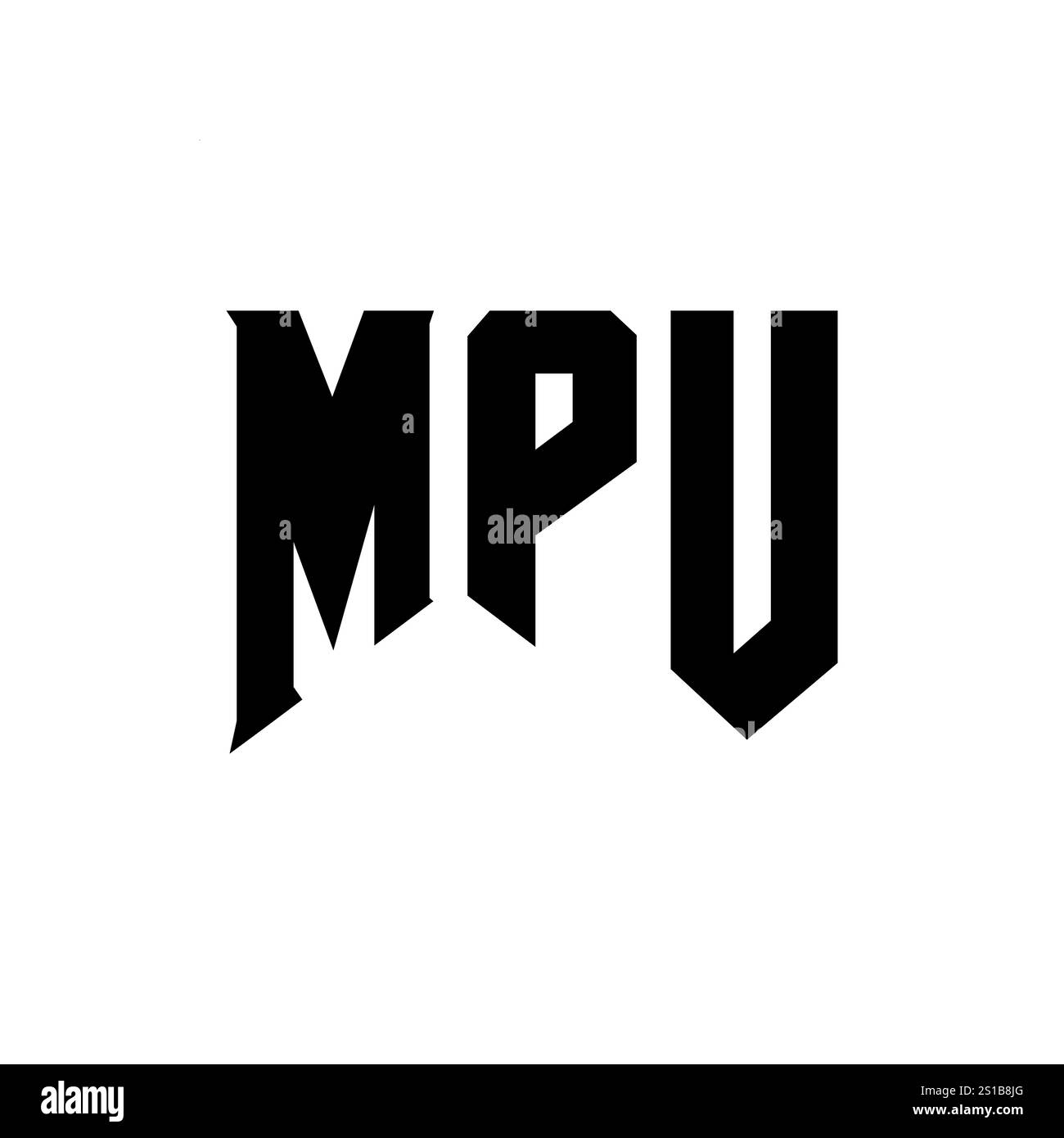 MPU letter logo design for technology company. MPU logo design black ...