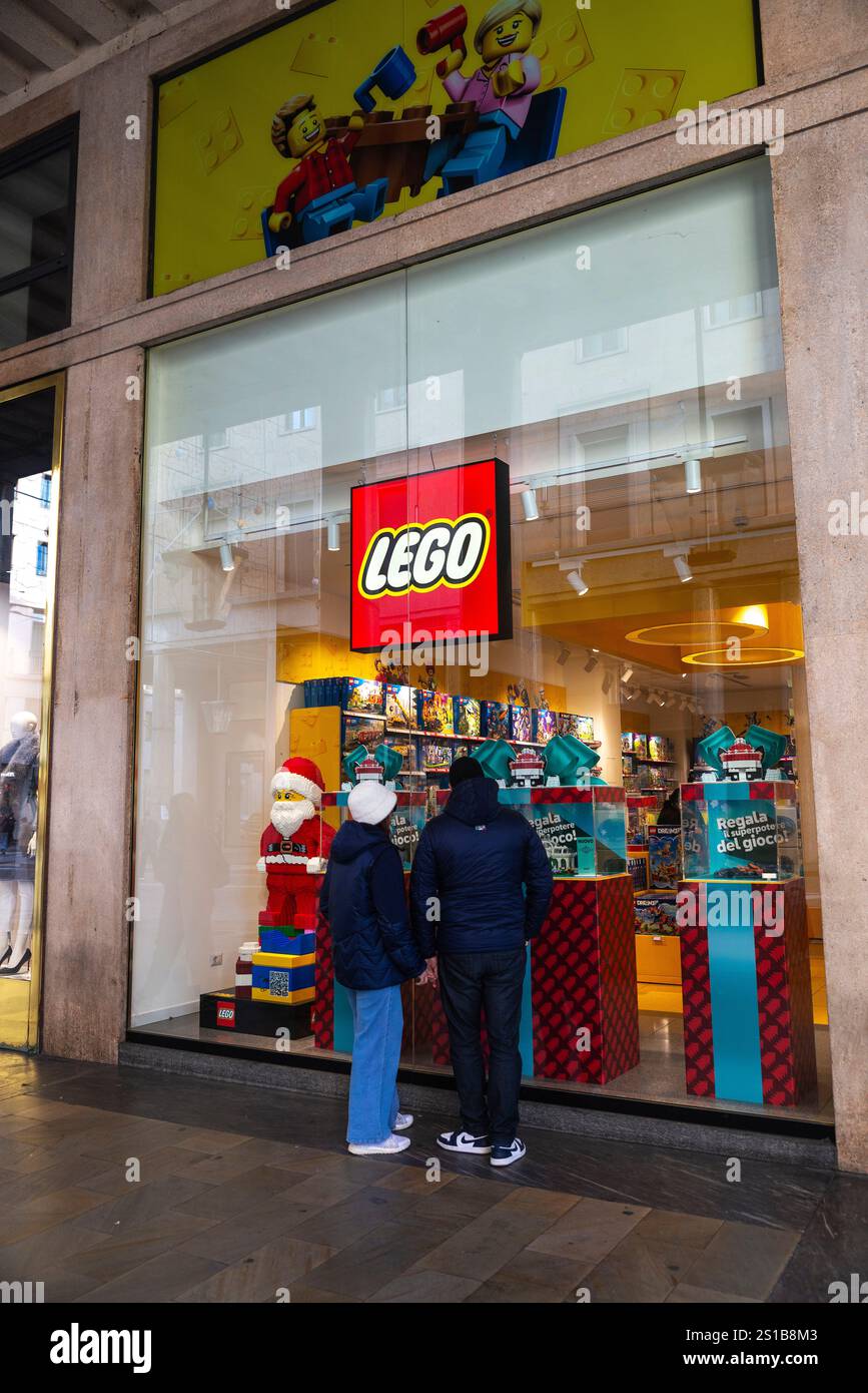 Turin, Italy - November 24, 2024: Lego shop, known for the manufacture ...