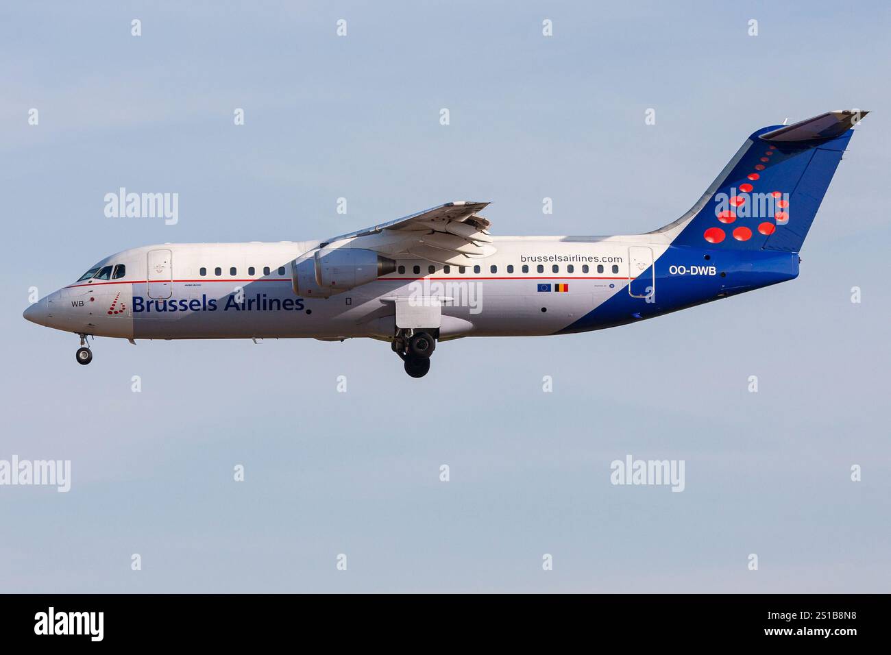 Belgian Brussels Airlines British Aerospace Avro RJ100 with ...