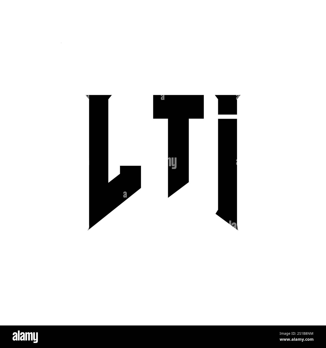LTI letter logo design for technology company. LTI logo design black and white color combination ...