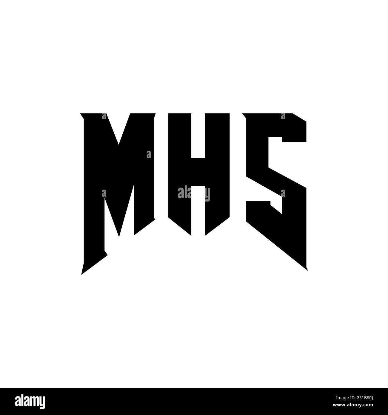 MHS letter logo design for technology company. MHS logo design black ...