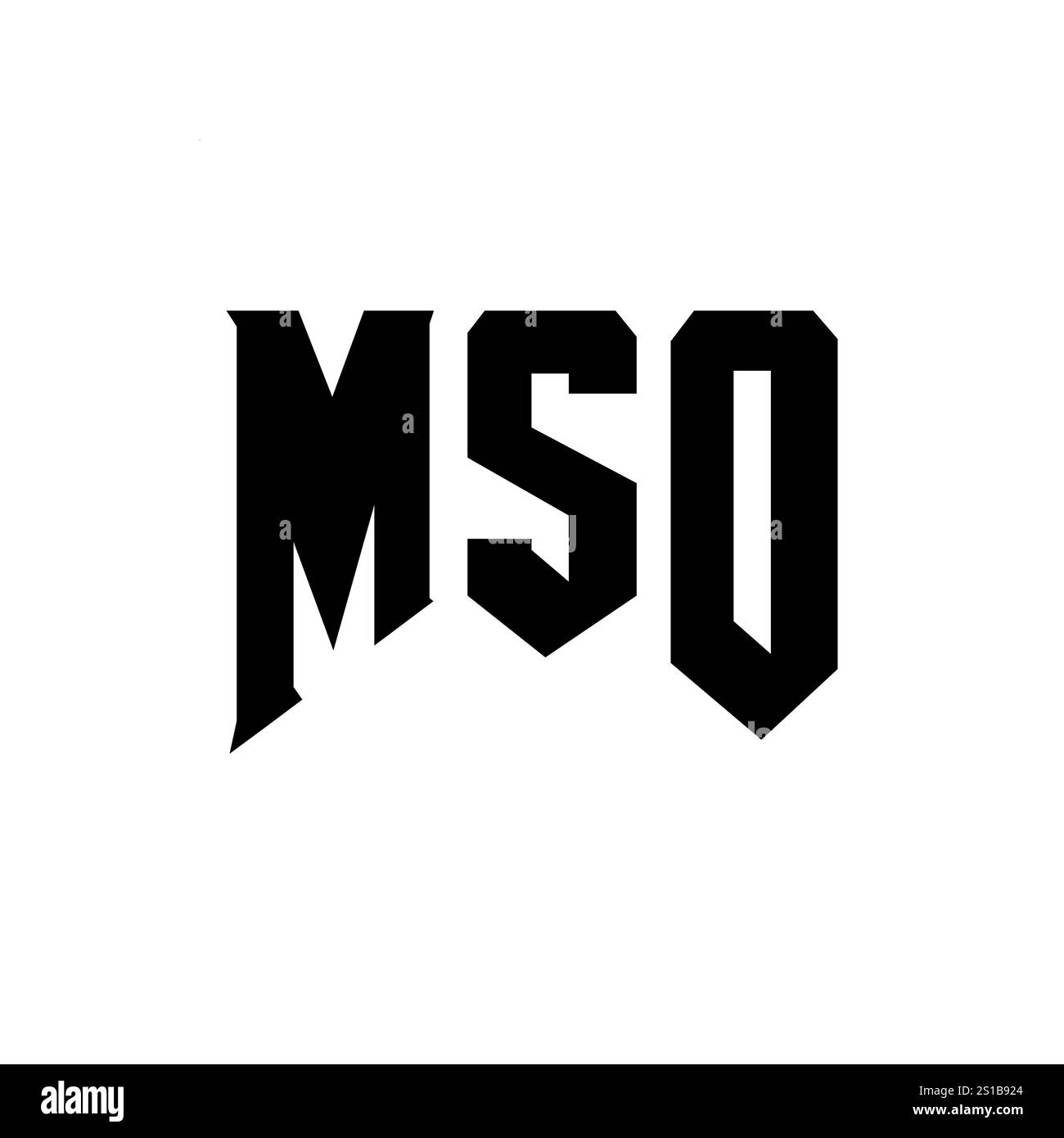 MSO letter logo design for technology company. MSO logo design black and white color combination ...