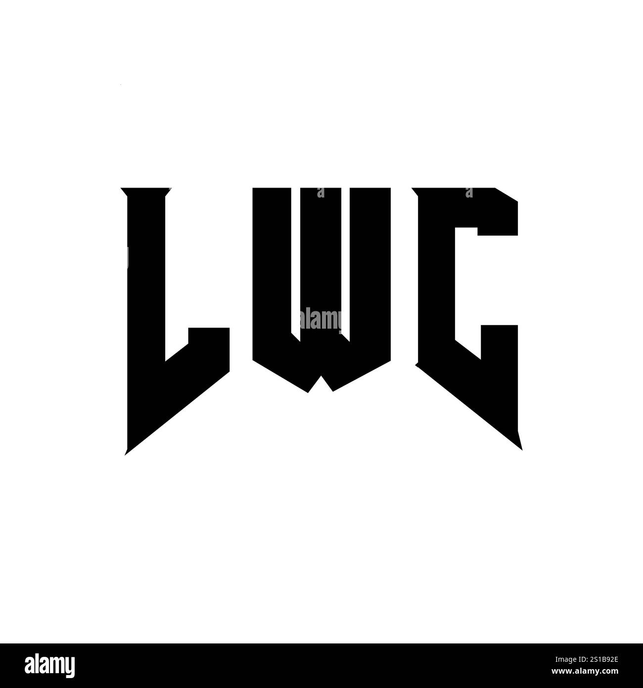 LWC letter logo design for technology company. LWC logo design black ...