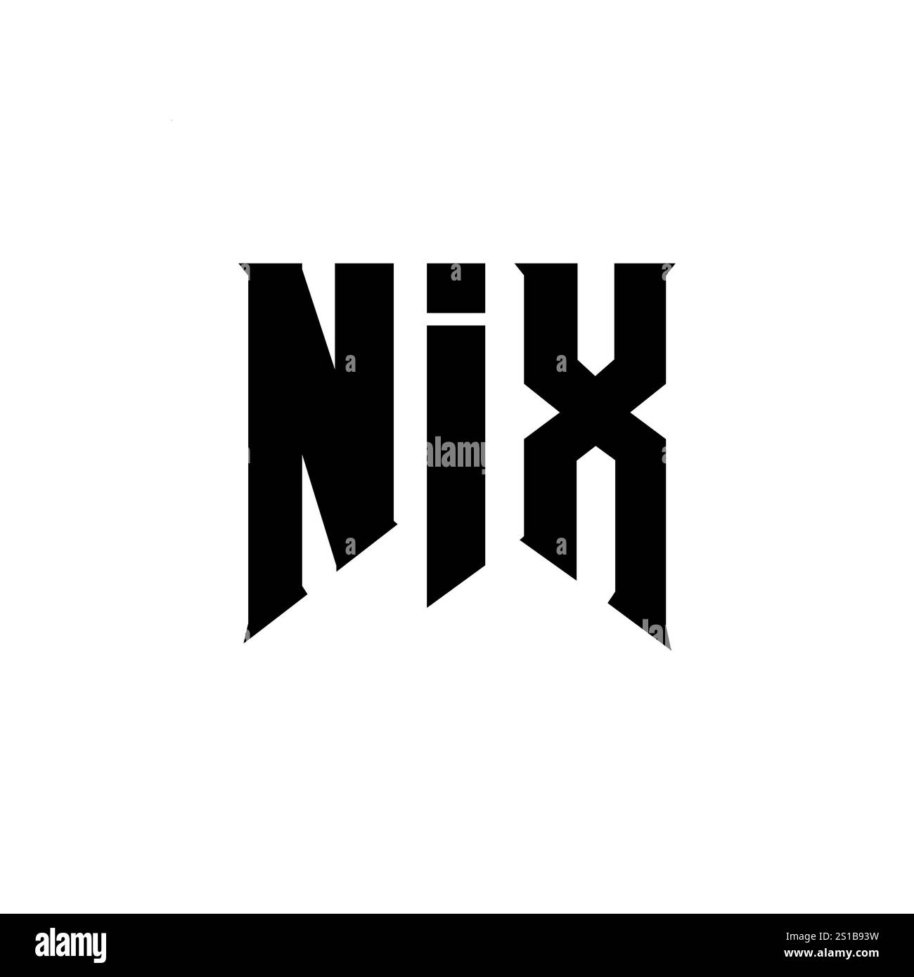 NIX letter logo design for technology company. NIX logo design black ...