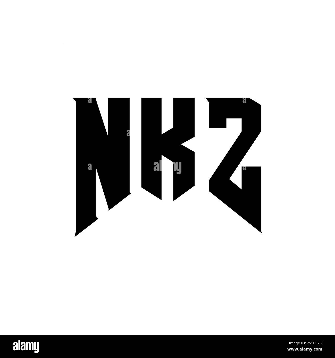 NKZ letter logo design for technology company. NKZ logo design black ...