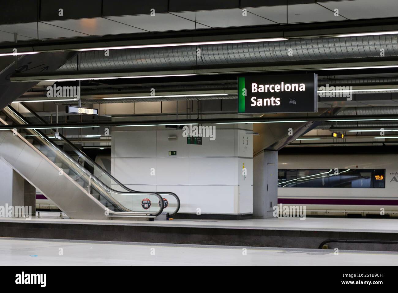 Barcelona, Spain - December 21 2024: Barcelona Sants Train Station ...