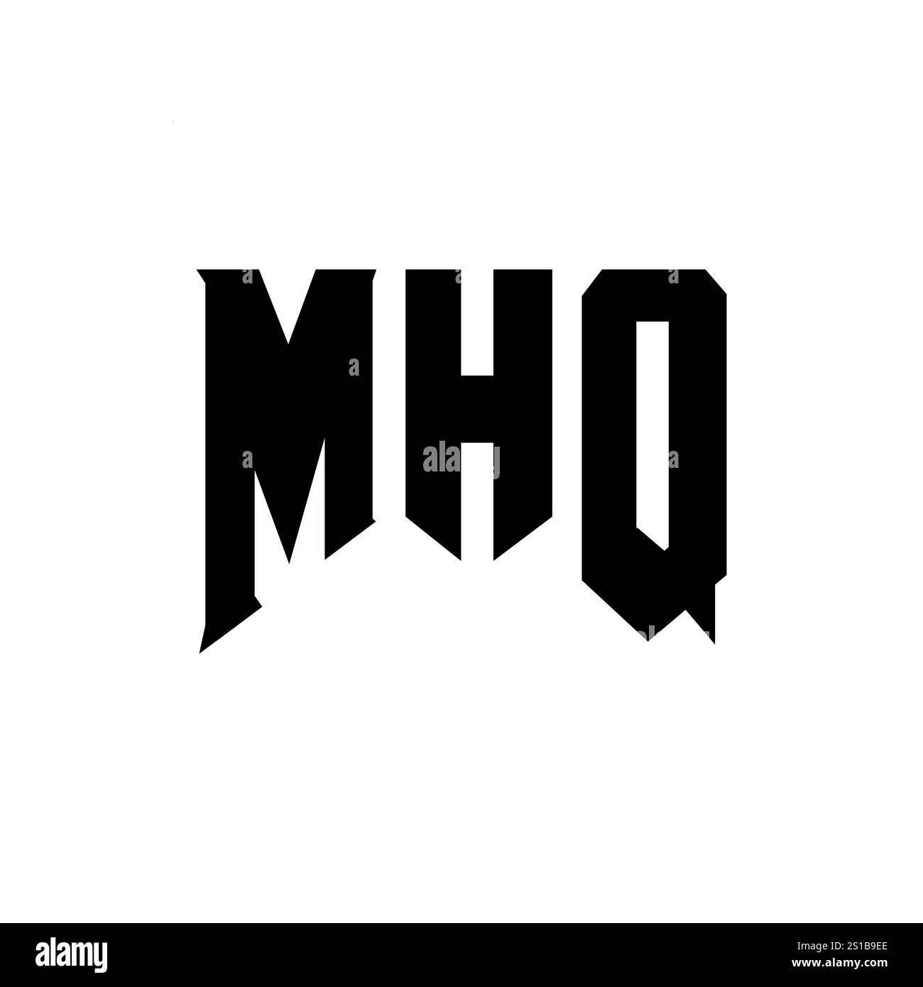 MHQ letter logo design for technology company. MHQ logo design black ...