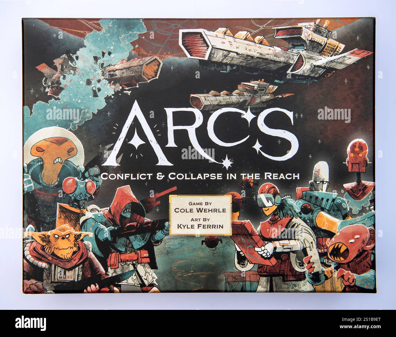 Box containing the Arcs sci-fi strategy board game Stock Photo - Alamy