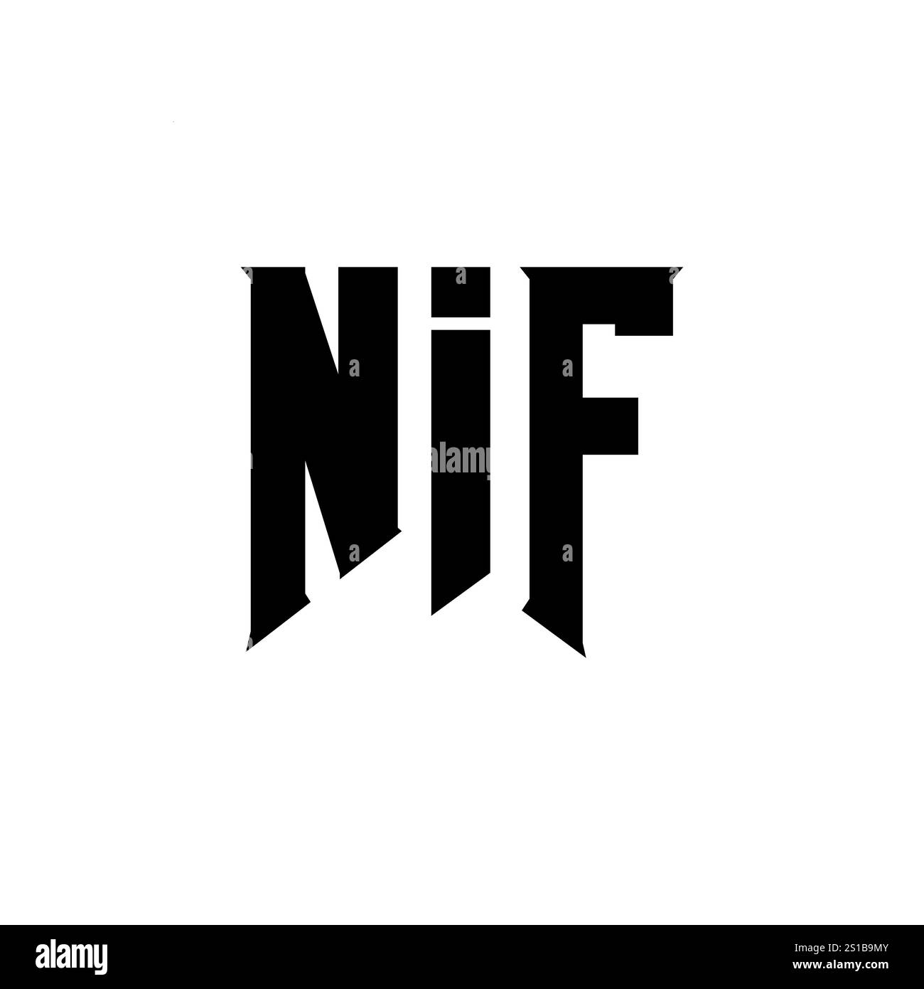 NIF letter logo design for technology company. NIF logo design black ...