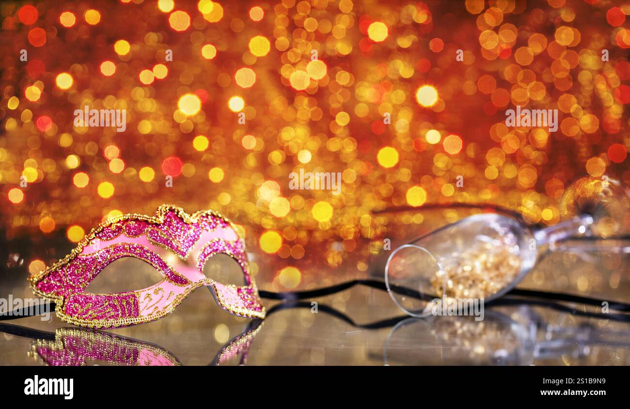 Carnival party. Venetian female mask, masquerade, mardi grass ...