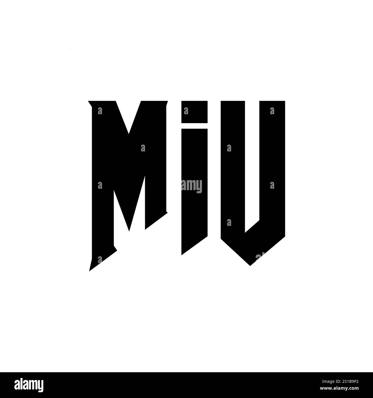 MIU letter logo design for technology company. MIU logo design black ...