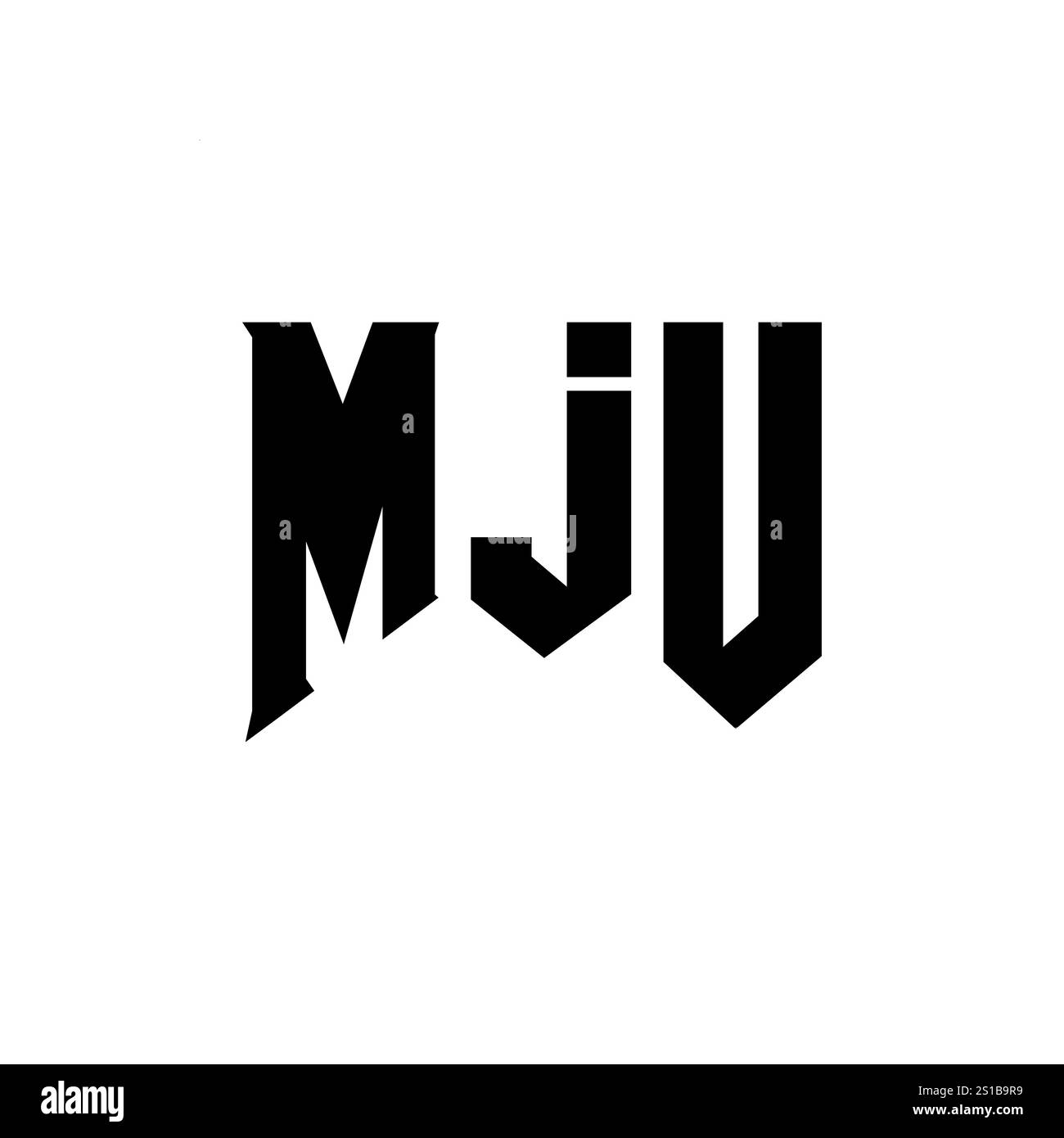 MJU letter logo design for technology company. MJU logo design black ...