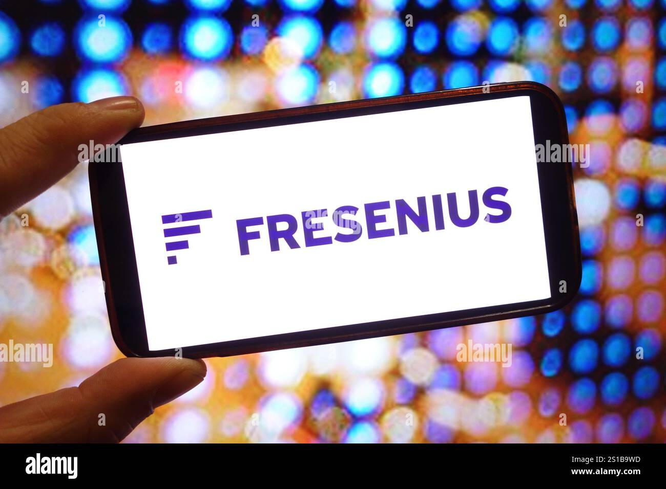 In this photo illustration, the Fresenius company logo is seen ...