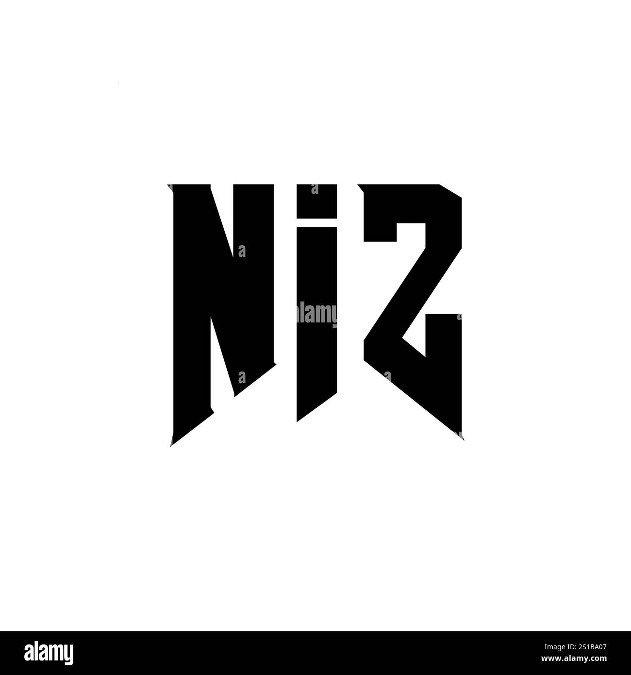 NIZ letter logo design for technology company. NIZ logo design black ...