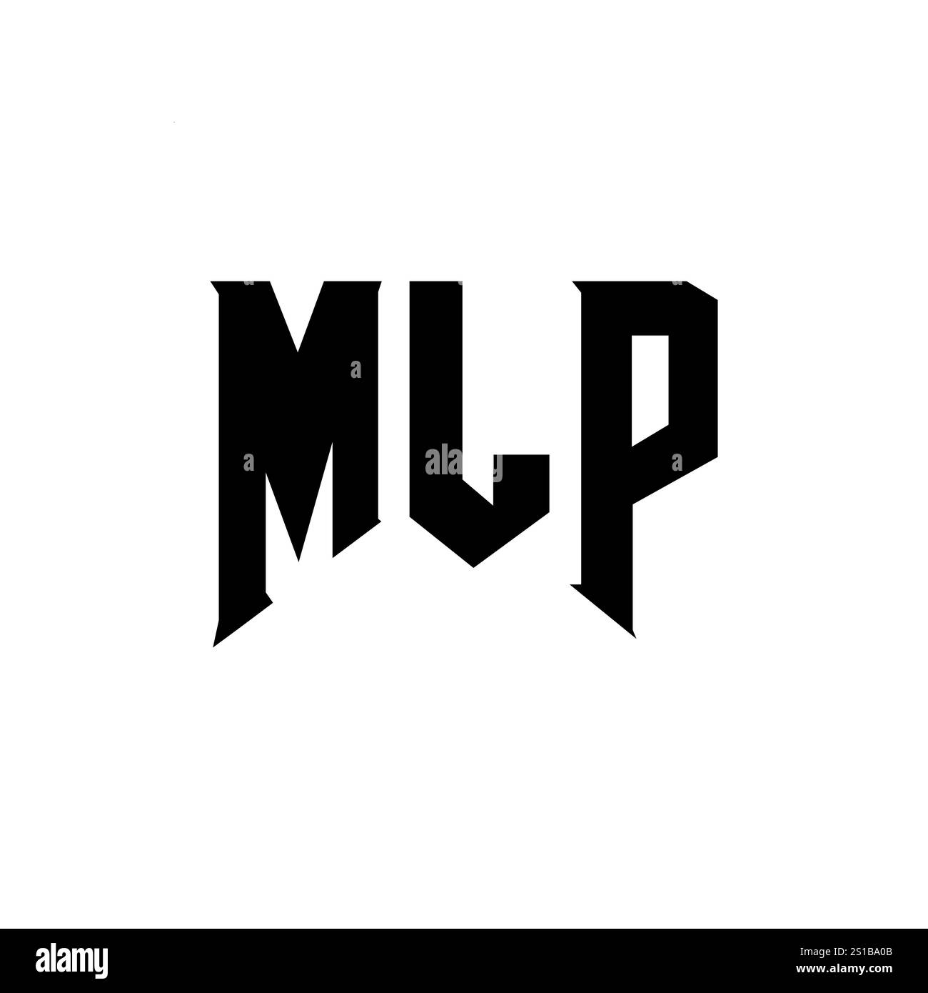 MLP letter logo design for technology company. MLP logo design black ...